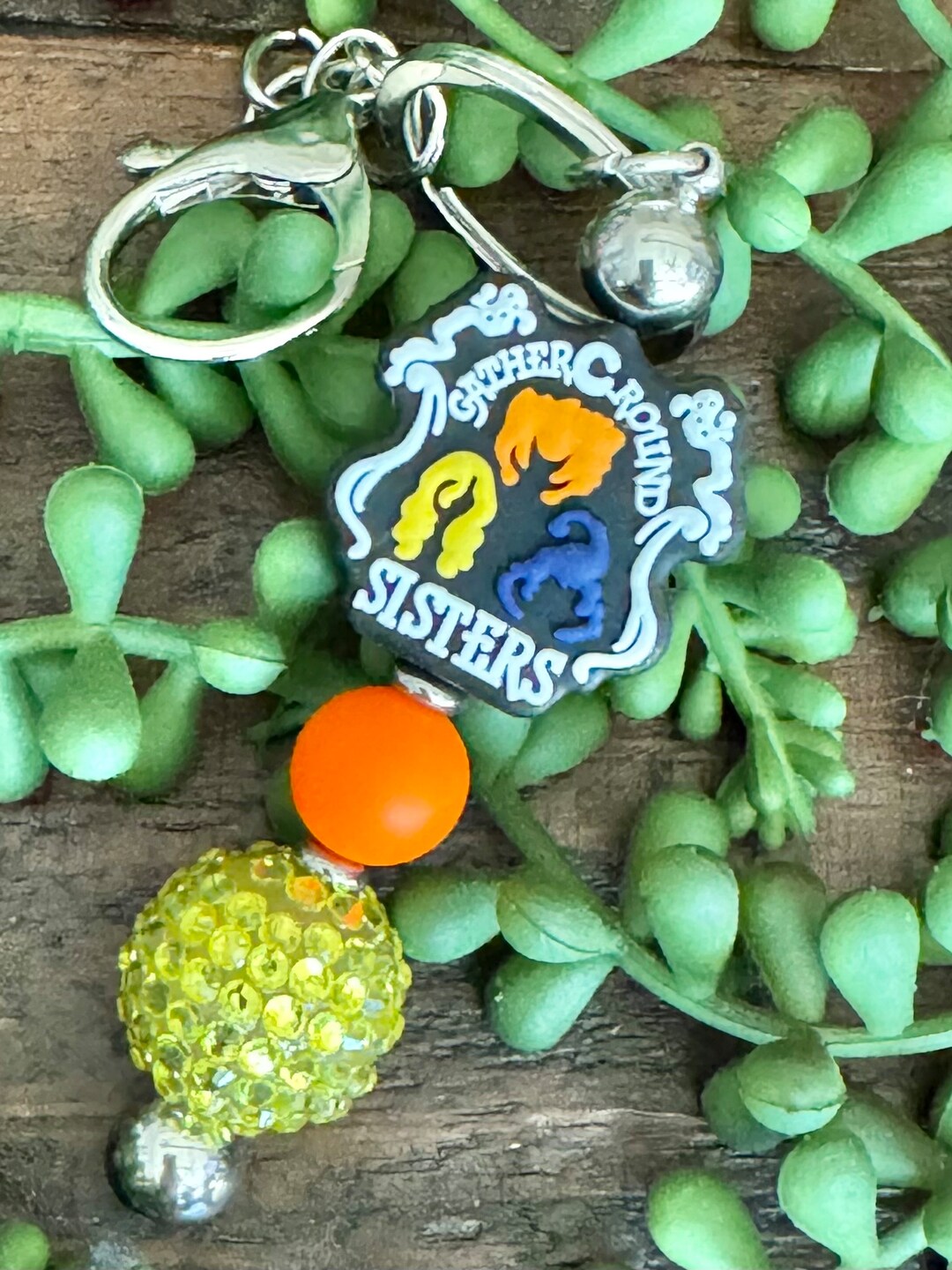 Beaded Keychain With Charm Hocus Pocus Gather Round - Etsy