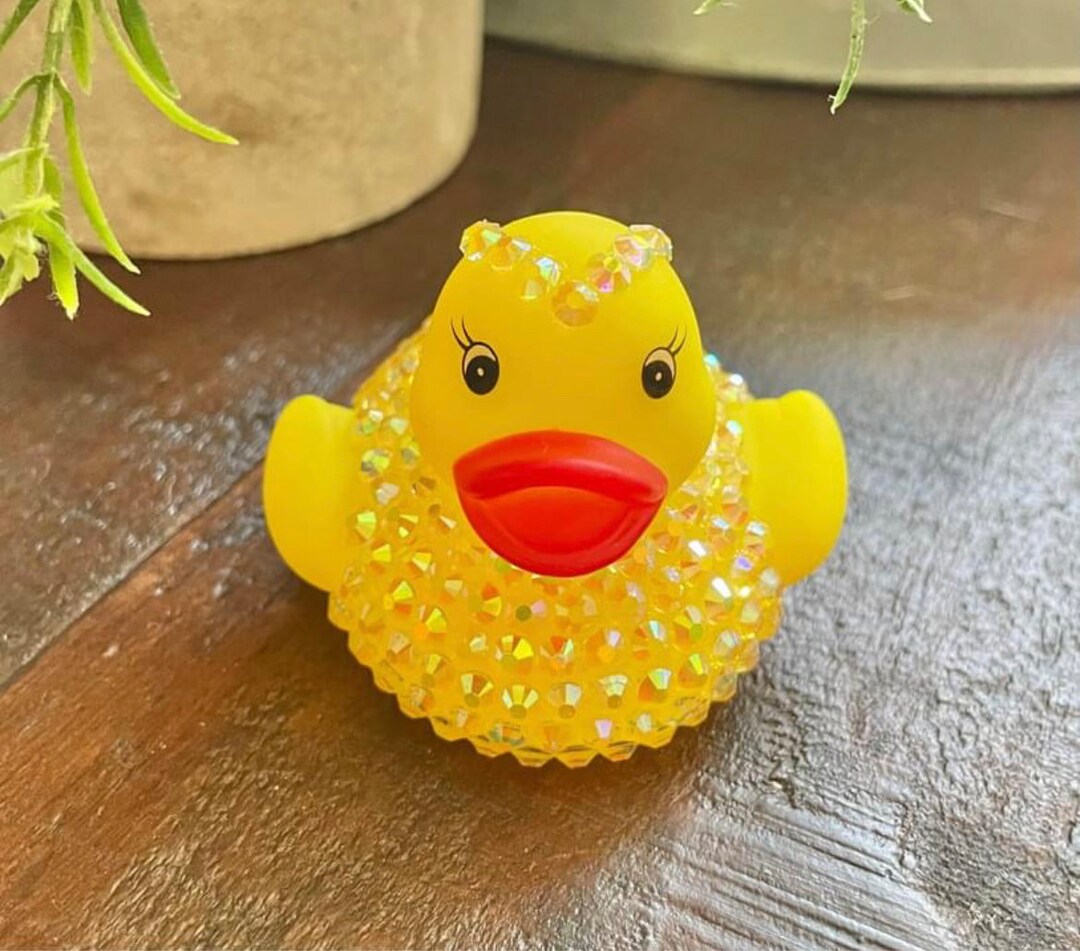 Bling Rhinestone Fancy Duck Yellow Duck Iridescent - Etsy