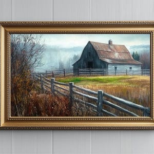 Rustic Barn Digital Art for Samsung Frame TV - Serene Farm Landscape - Etsy