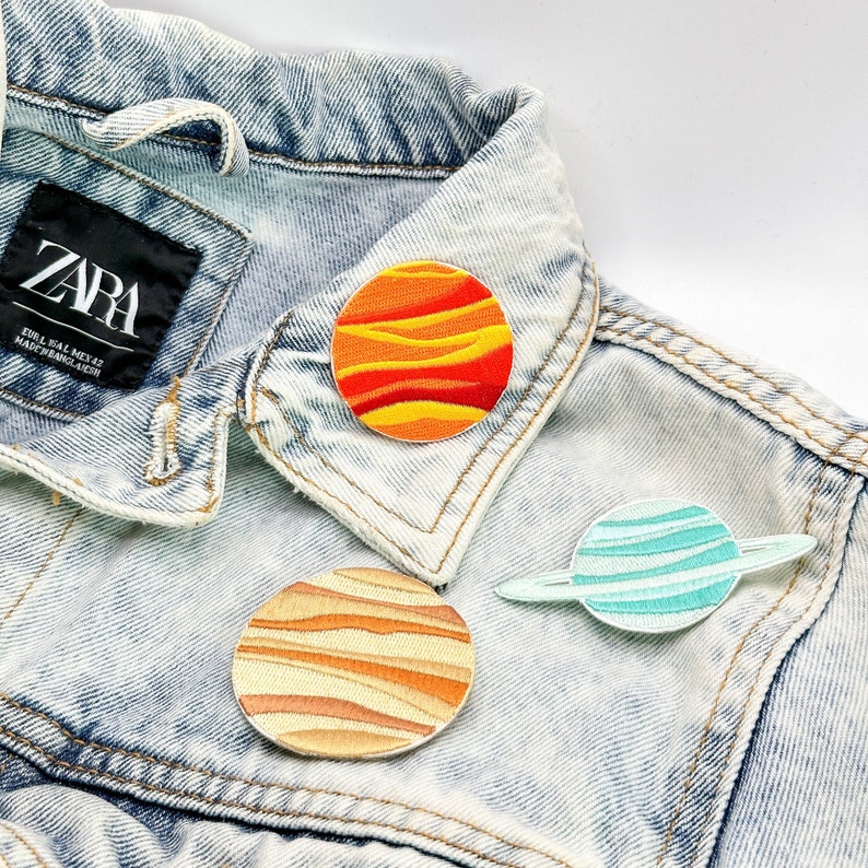 Space Embroidery Iron-on Patch 7 Styles-planet Embroidery Patch-t-shirt ...