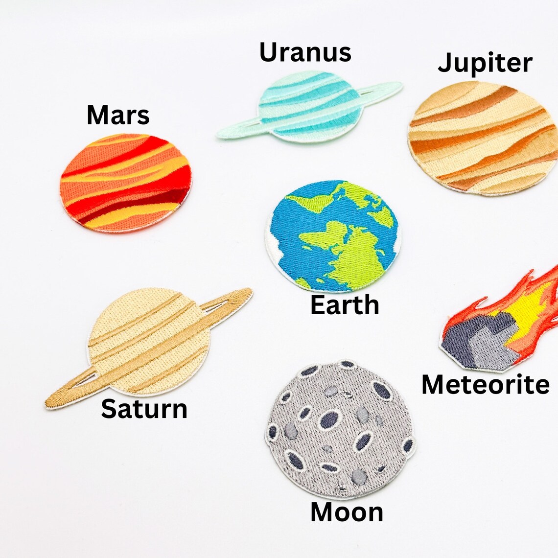 Space Embroidery Iron-on Patch 7 Styles-planet Embroidery Patch-t-shirt ...