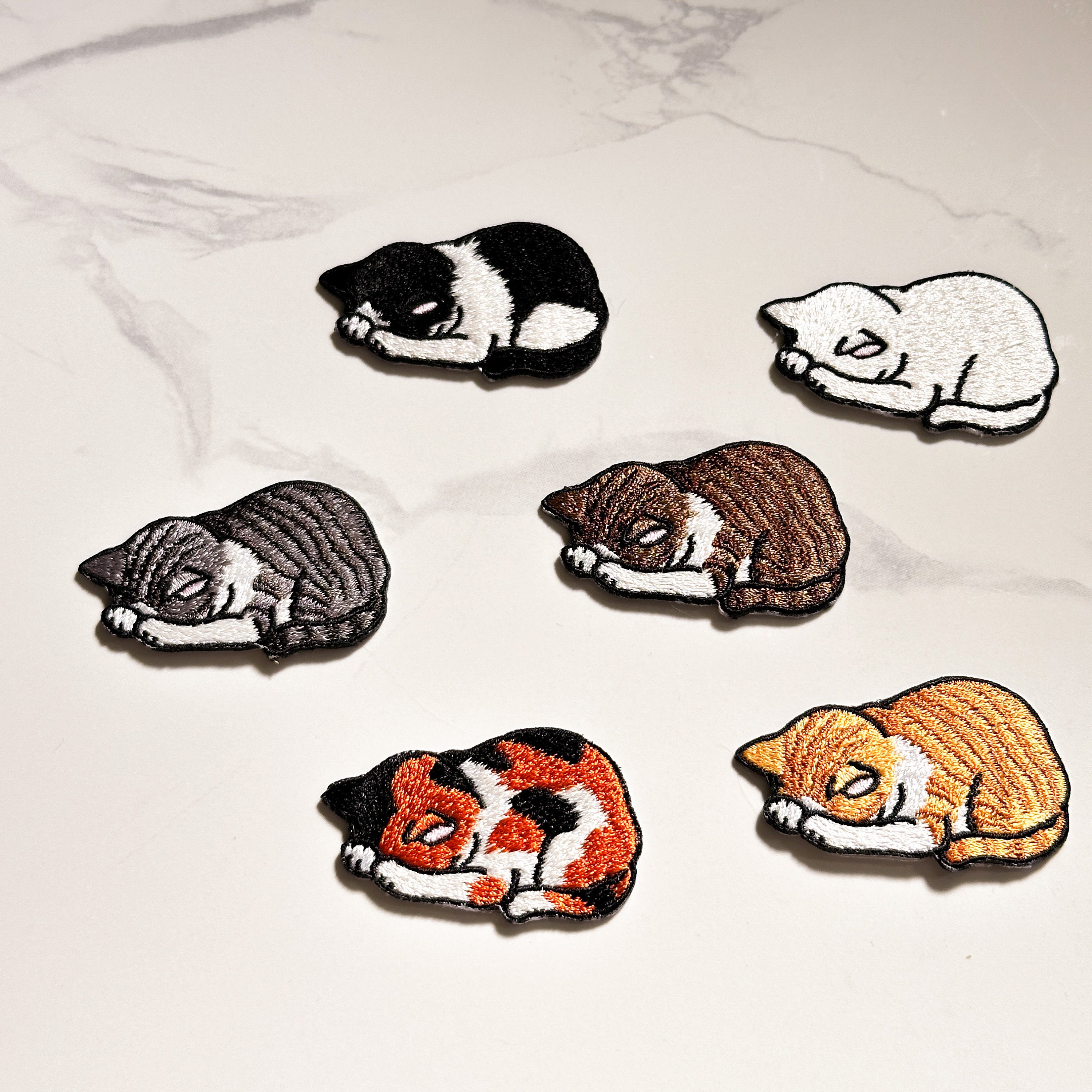 Adorable Cat Patches Cute Kitten Iron-on Patch for Cool DIY Embroidery ...