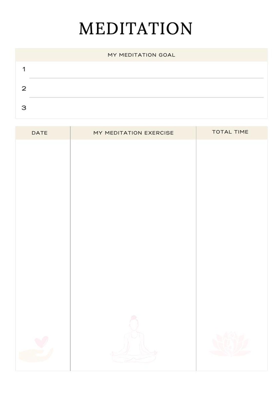 Yoga Journal Printable | Yoga Log, Sequences, Meditation Tracker ...