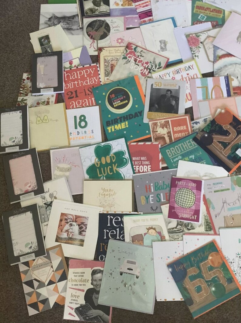 Everyday Greeting Cards Job Lot of Assorted Regular, Happy Birthday ...
