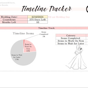 Wedding Timeline Checklist Excel - Etsy