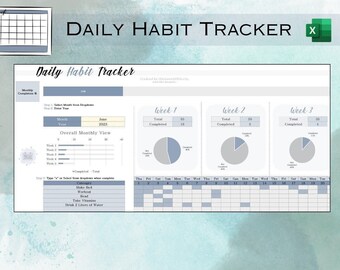 2024 Habit Tracker Printable,habit Tracker Digital Yearly, Monthly ...