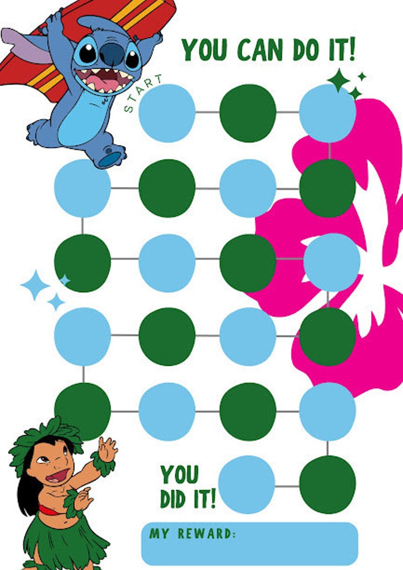 Lilo & Stitch / Reward Chart / Stickers / Reusable - Etsy