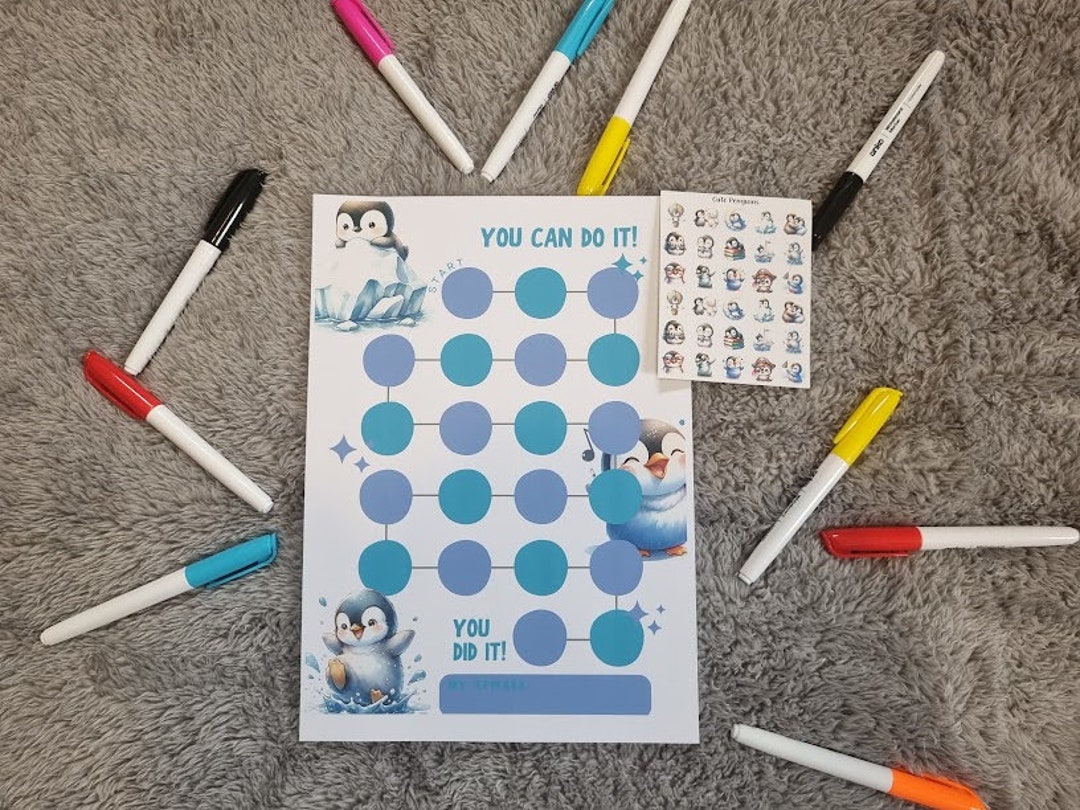 Penguins / Reward Chart / Stickers / Reusable - Etsy