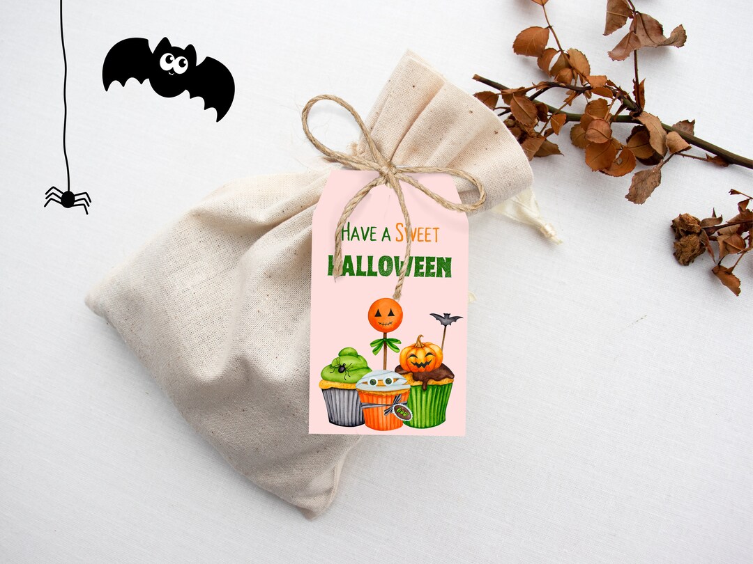 Printable Sweet Halloween Gift Tag Pink | Halloween Party Favor/treat ...