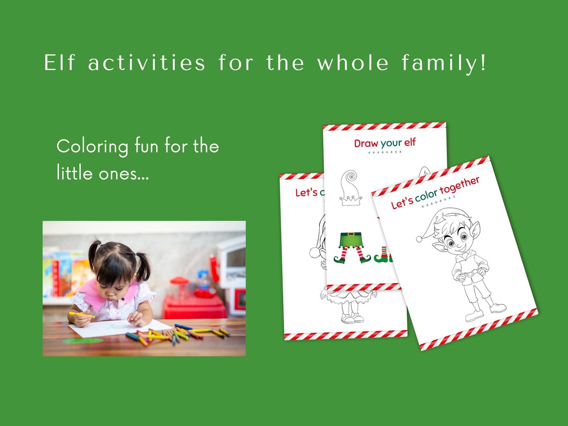 Printable Elf Games and Coloring Sheets | Elf on the Shelf Kit | Elf on ...