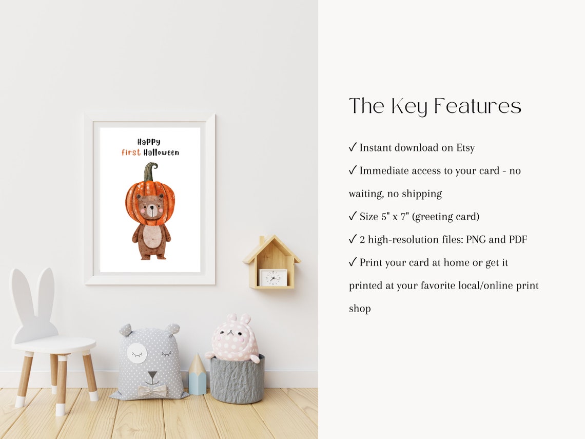 Printable Halloween Card | Happy Halloween | Halloween Baby | Halloween ...