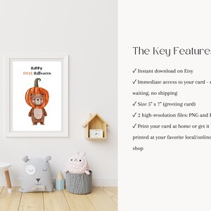 Printable Halloween Card | Happy Halloween | Halloween Baby | Halloween ...