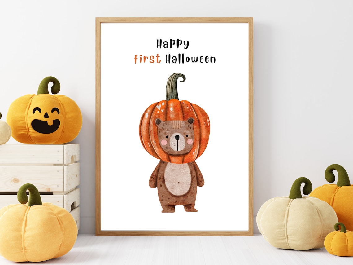Printable Halloween Card | Happy Halloween | Halloween Baby | Halloween ...
