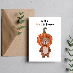 Printable Halloween Card | Happy Halloween | Halloween Baby | Halloween ...
