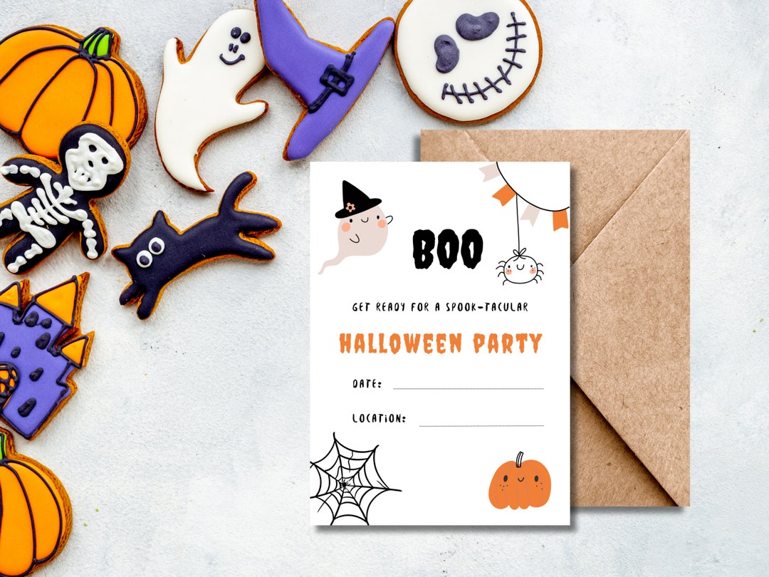 Printable Halloween Invitation Card | Happy Halloween | Halloween Child ...
