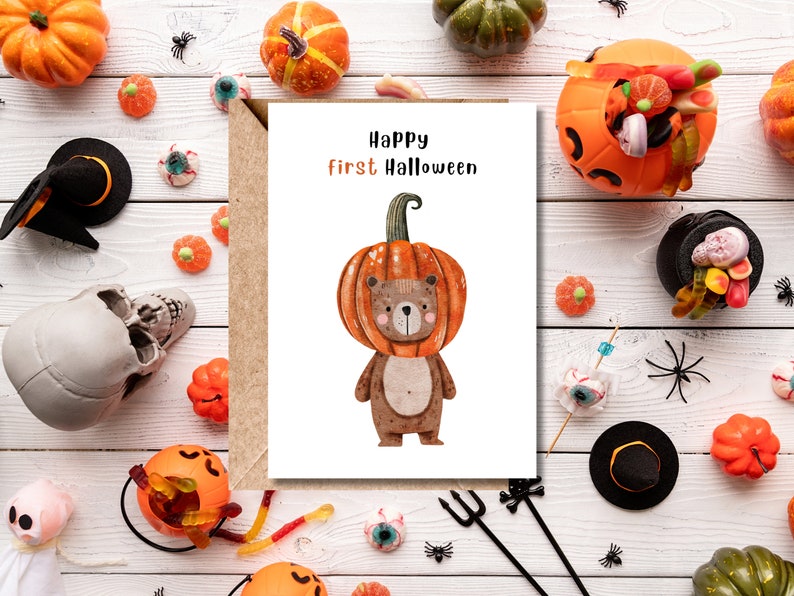 Printable Halloween Card | Happy Halloween | Halloween Baby | Halloween ...