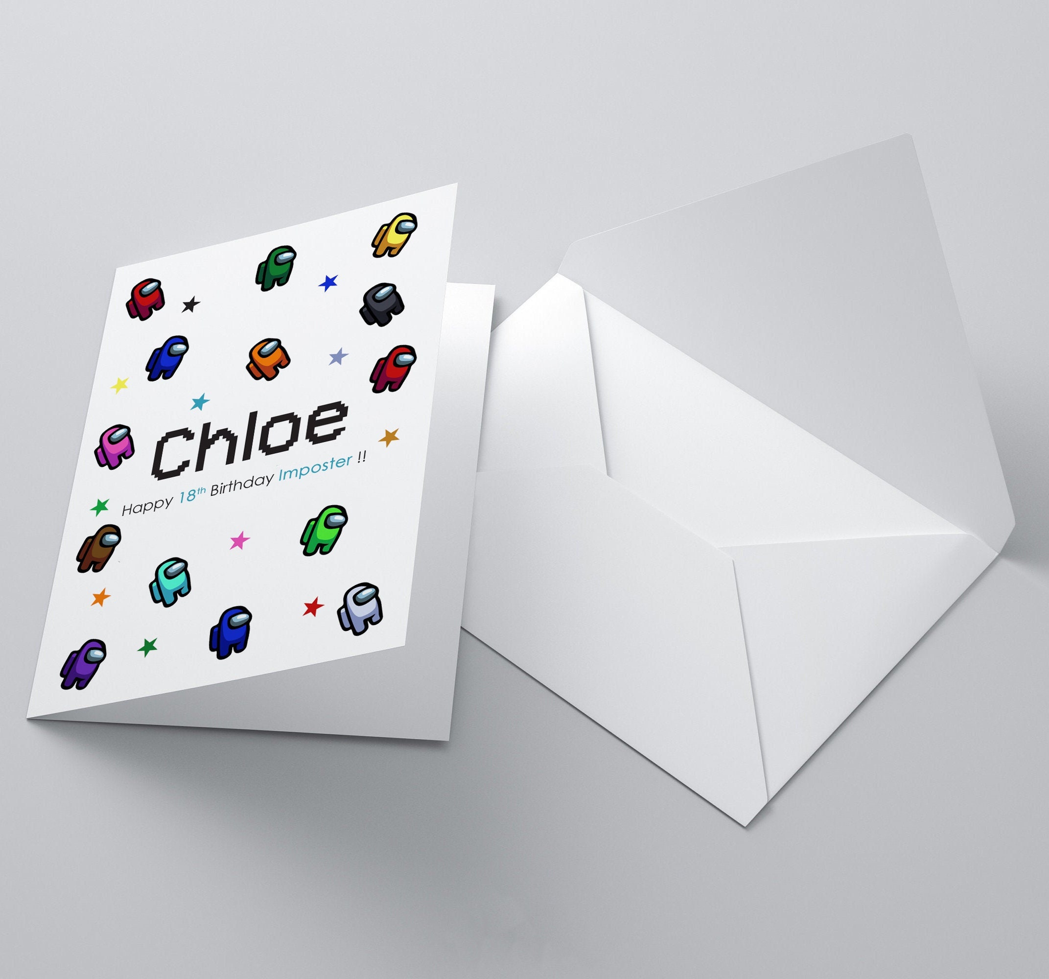 Among Us Personalised Birthday Card Imposter Greeting Card Boy - Etsy