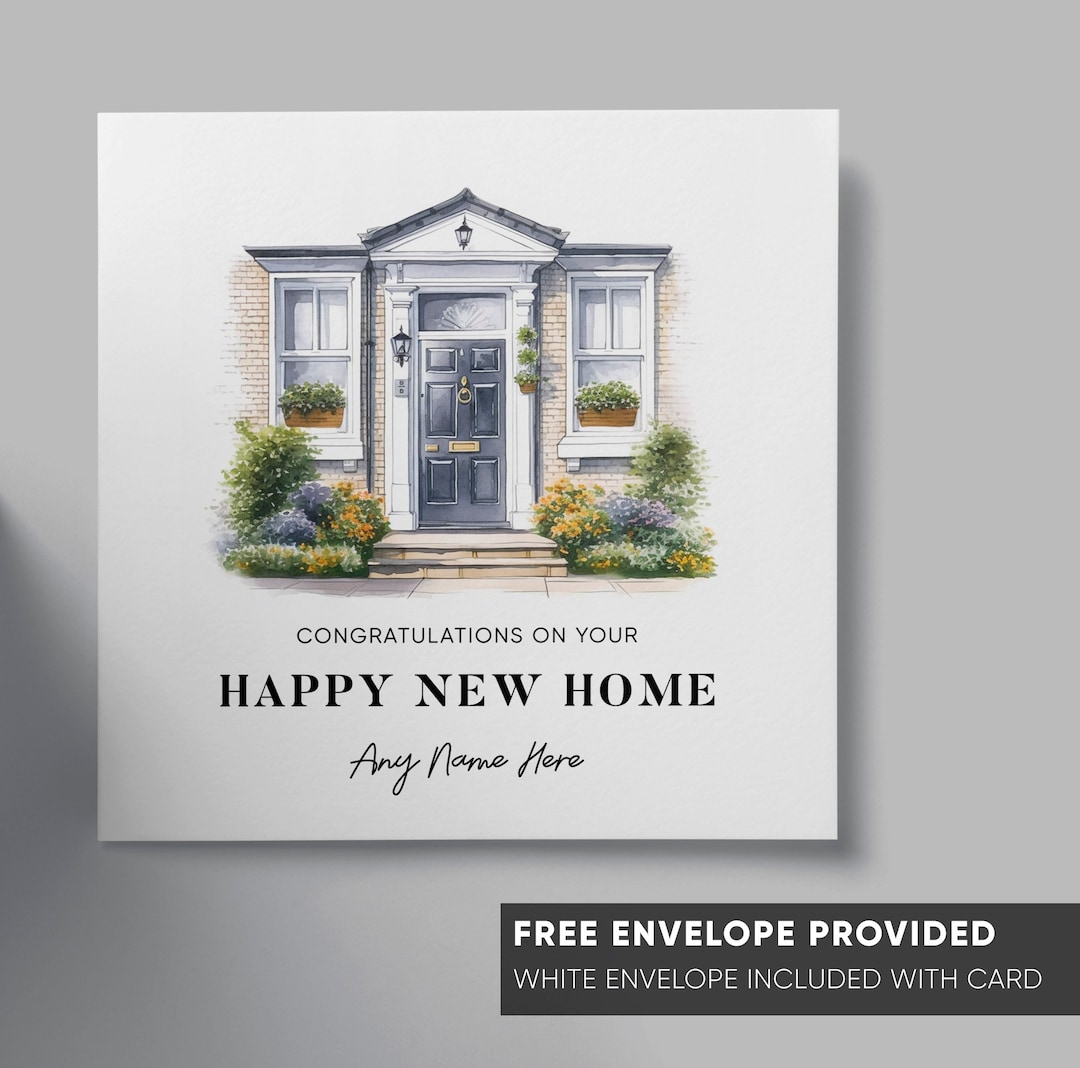 Personalised Happy New Home Card | Homeowner Congratulations | House ...