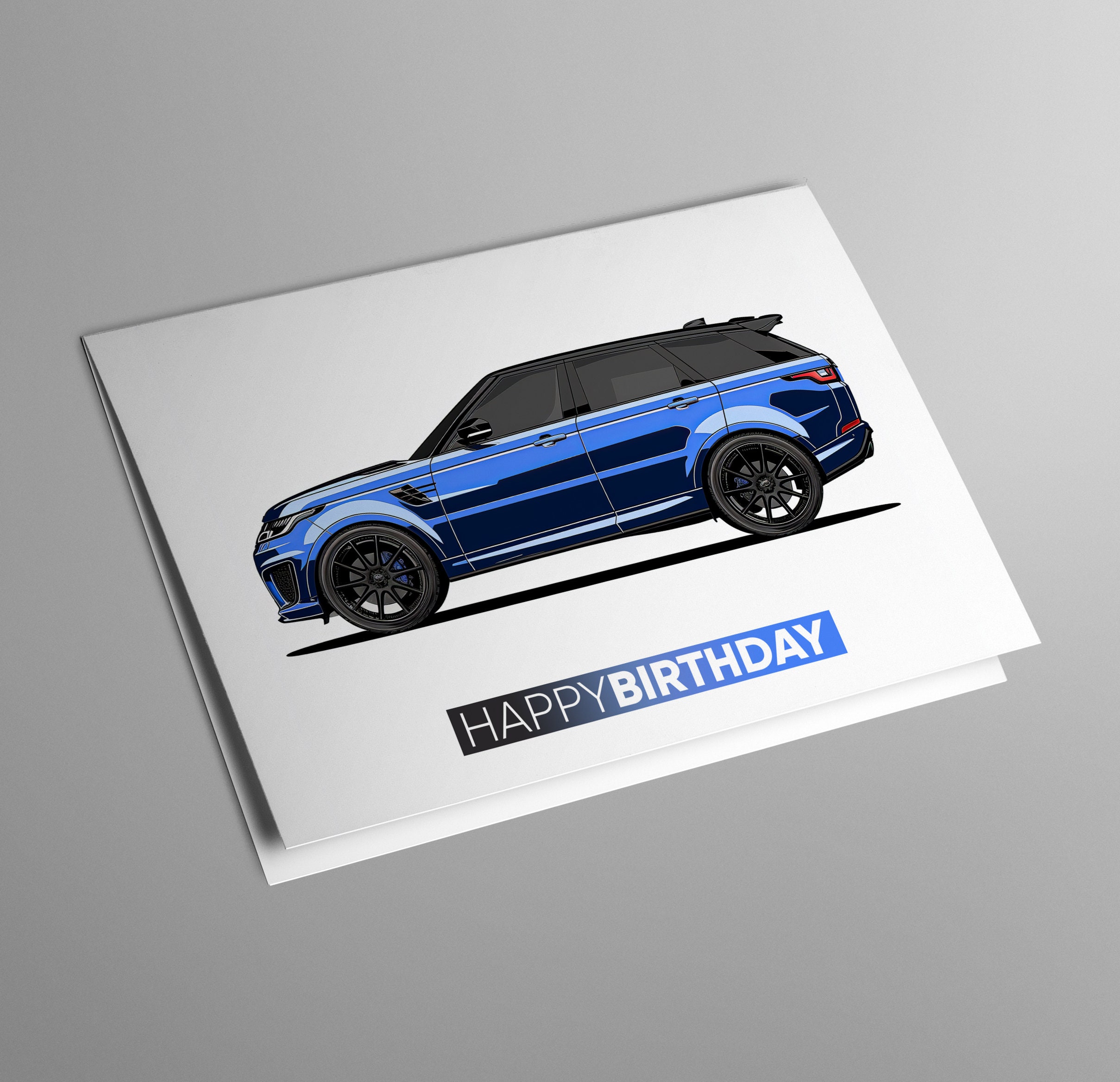 Range Rover Sport SVR Birthday Card Land Rover Enthusiast 4x4 Car Lover ...