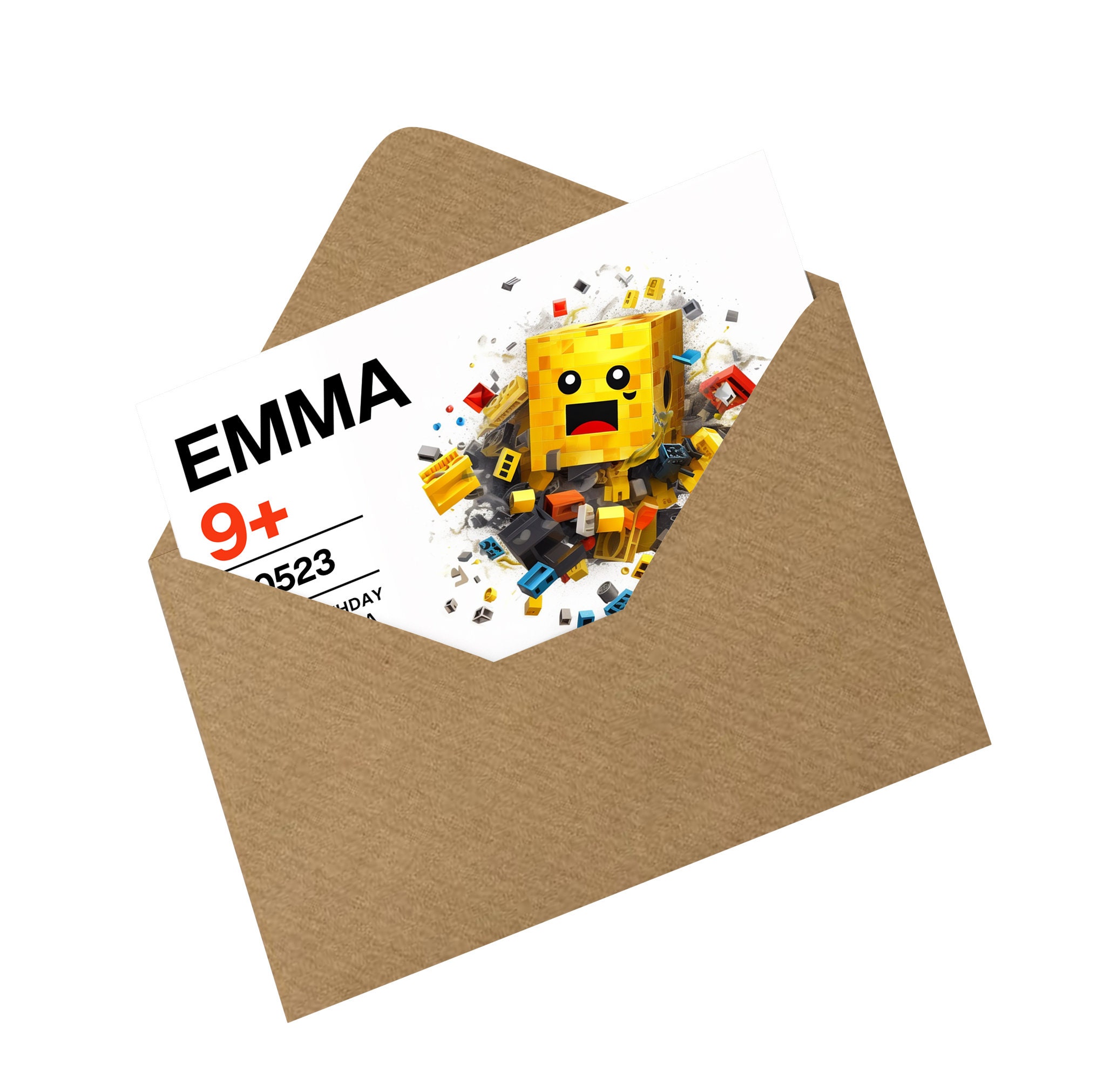 Personalised Birthday Card Building Blocks Theme Son, Grandson, Nephew ...