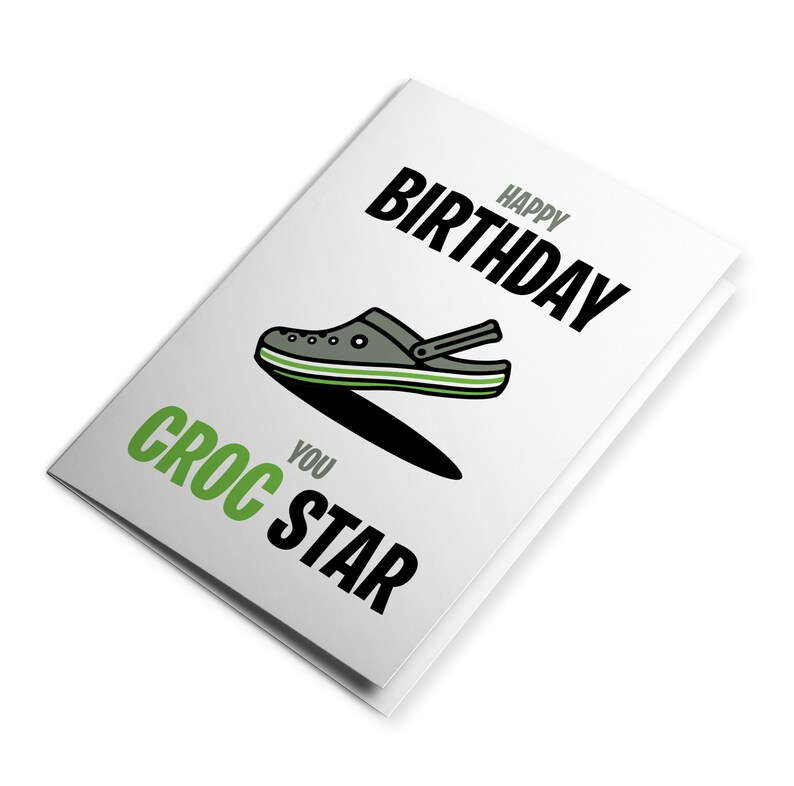 Funny Birthday Card | Crocs Slipper Shoes Theme | Card for Brother ...