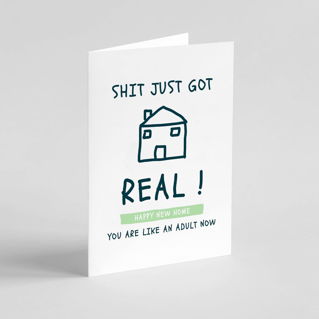 Happy New Home Card, New House Card, House Warming Card, New Home Card ...
