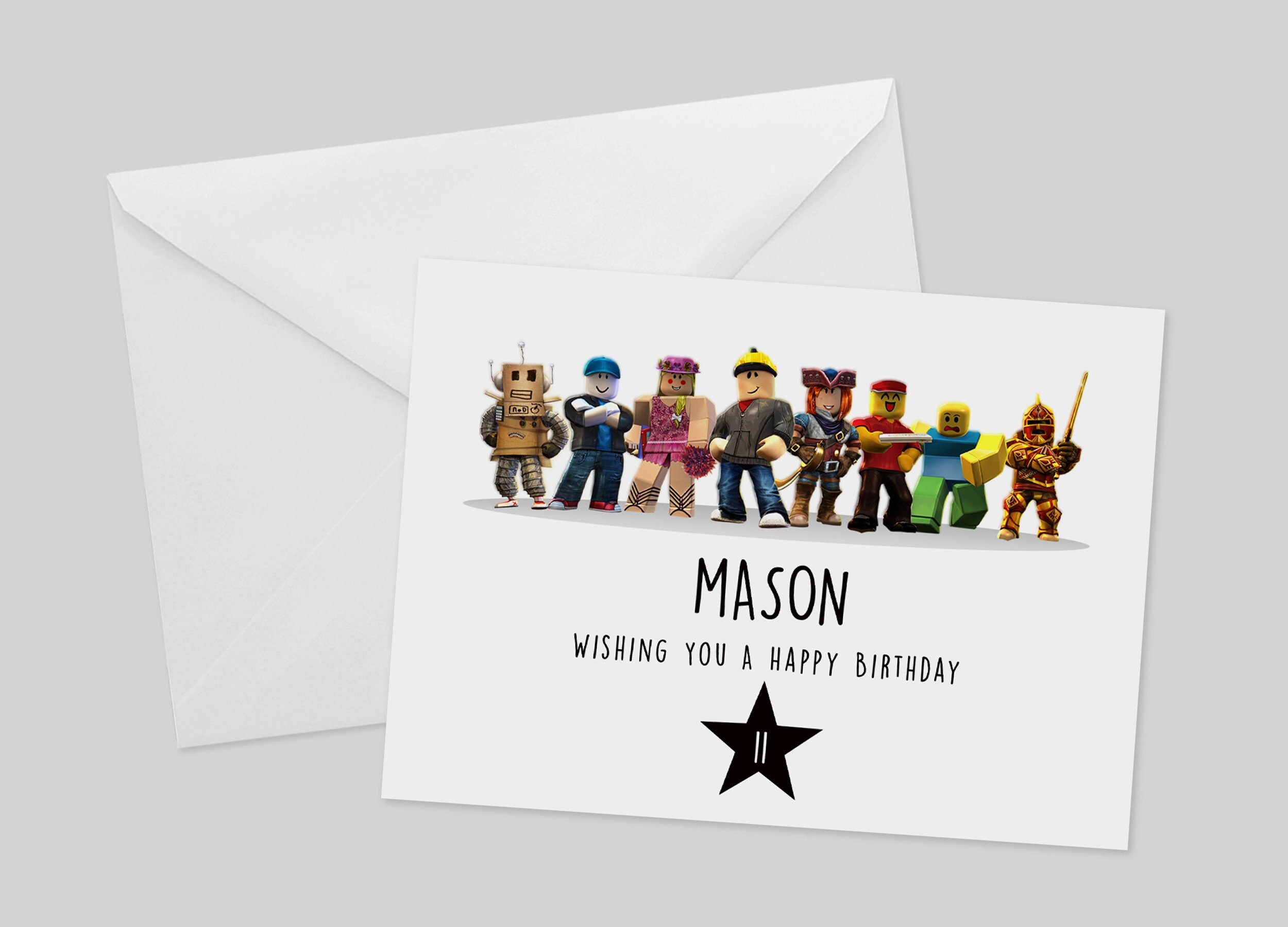 Roblox Personalised Birthday Card Greeting Card Boy Girl Gaming Gamer ...