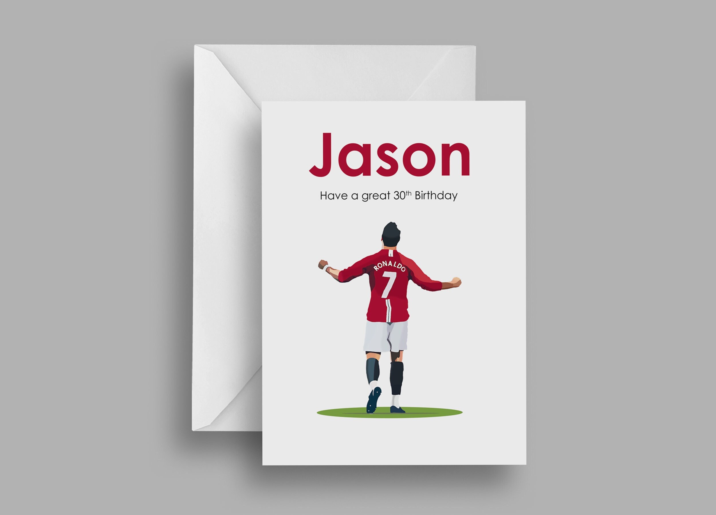 Cristiano Ronaldo Birthday Card Free Personalise Any Name - Etsy