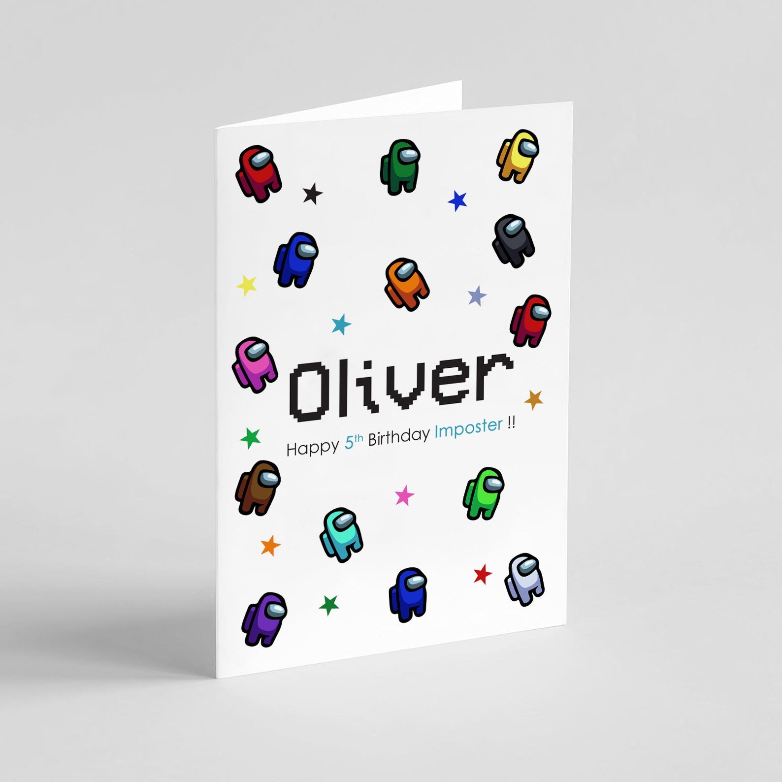 Among Us Personalised Birthday Card Imposter Greeting Card Boy - Etsy