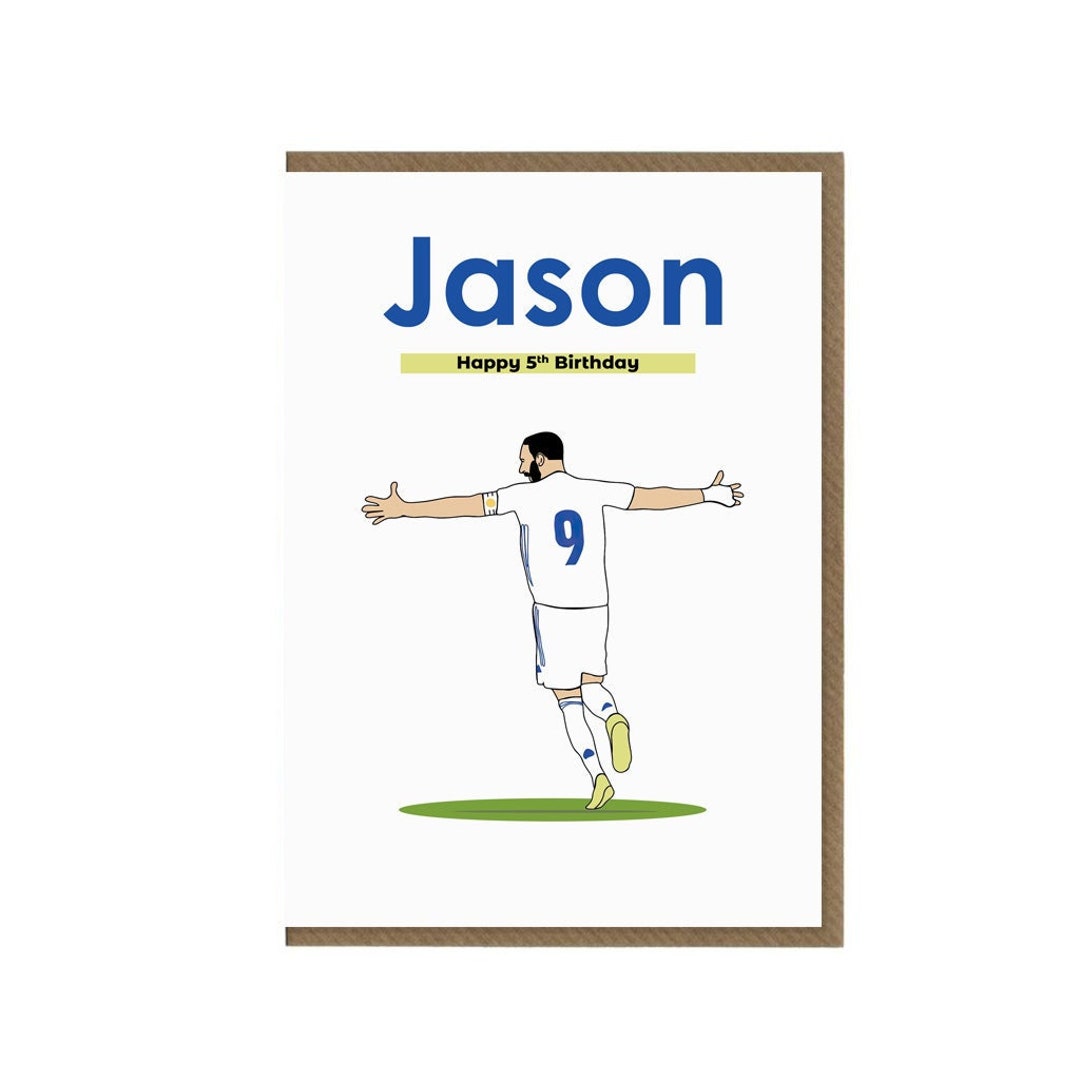 Karim Benzema Birthday Card | Free Personalise Any Name and Age ...