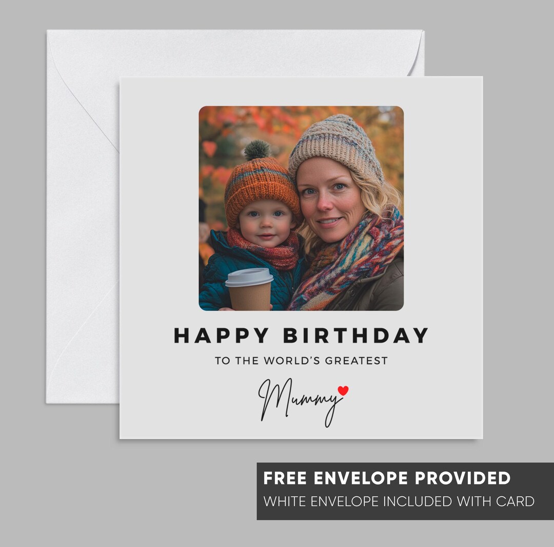 Personalised Photo Birthday Card for Mummy | Mum Mumma Mother Mom ...