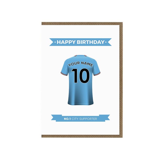 Manchester City Birthday Cards - Etsy