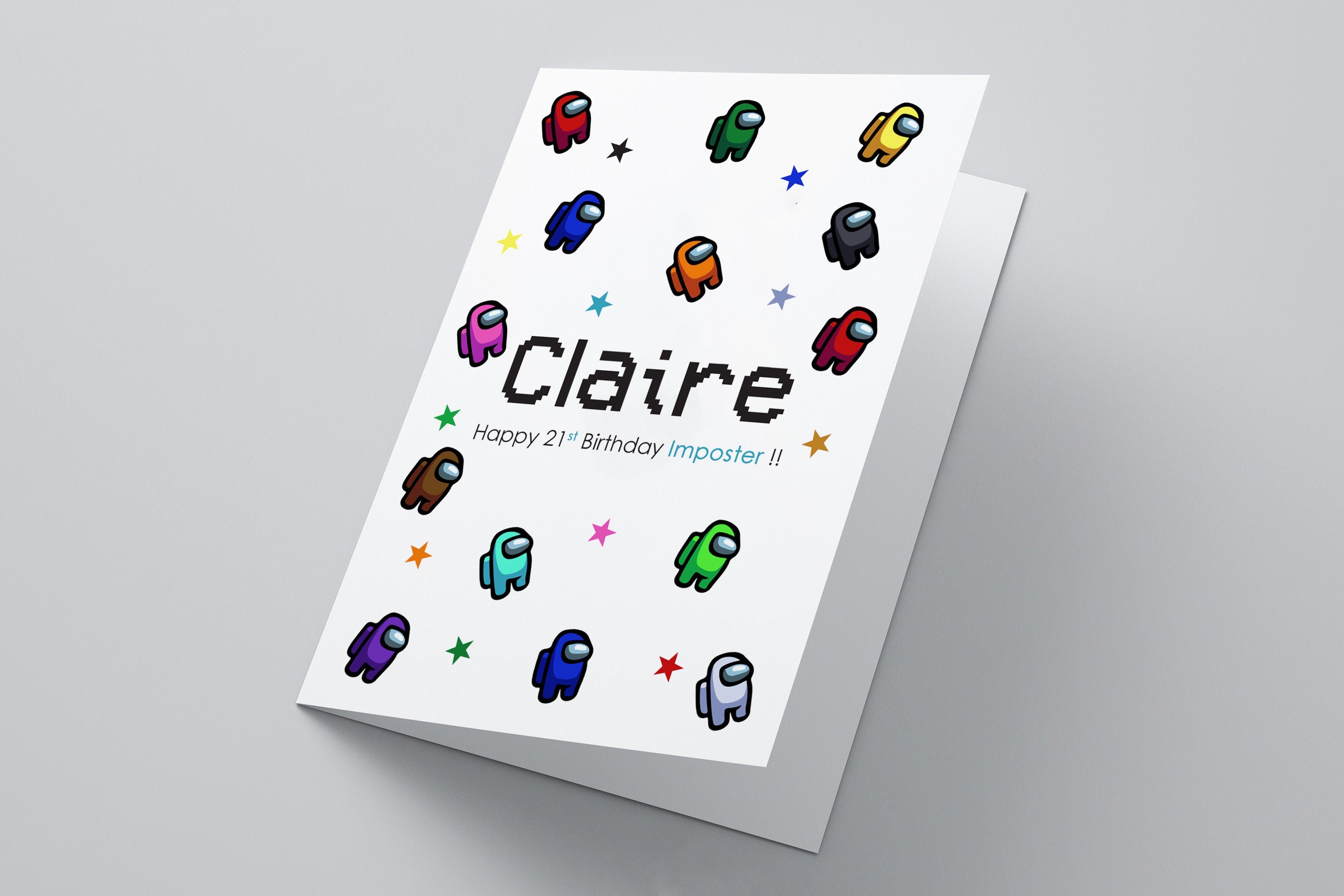 Among Us Personalised Birthday Card Imposter Greeting Card Boy - Etsy