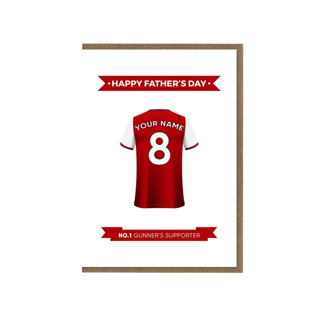 Personalised Arsenal Fc Father's Day Card Gunners Fan Greeting Card ...
