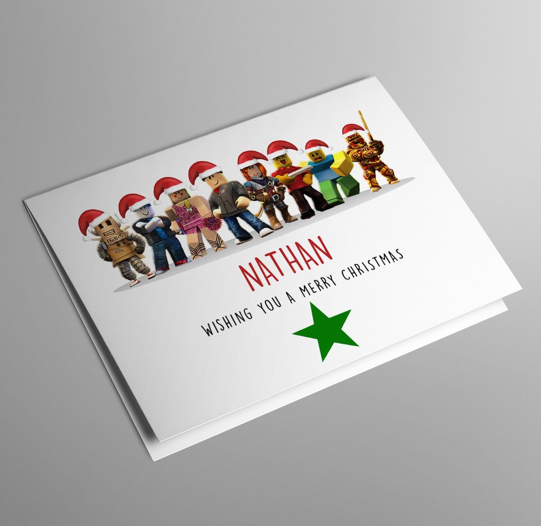 Roblox Personalised Christmas Card | Greeting Card Boy Girl Gaming ...