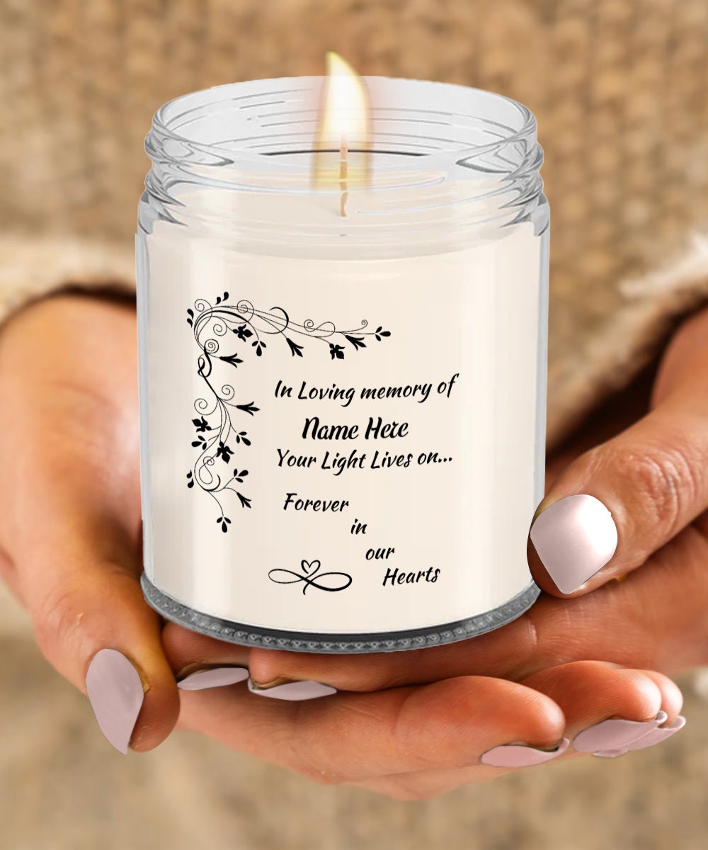 Personalized Memorial Candle in Loving Memory of Custom Remembrance ...