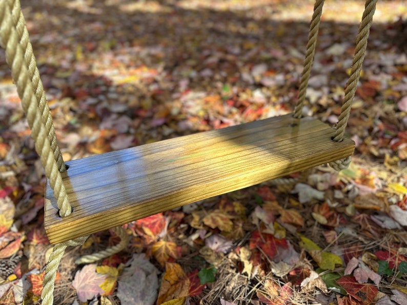 Hand-loved Wood Tree Swing | Kids Swing | Adult Swing | Porch Swing ...