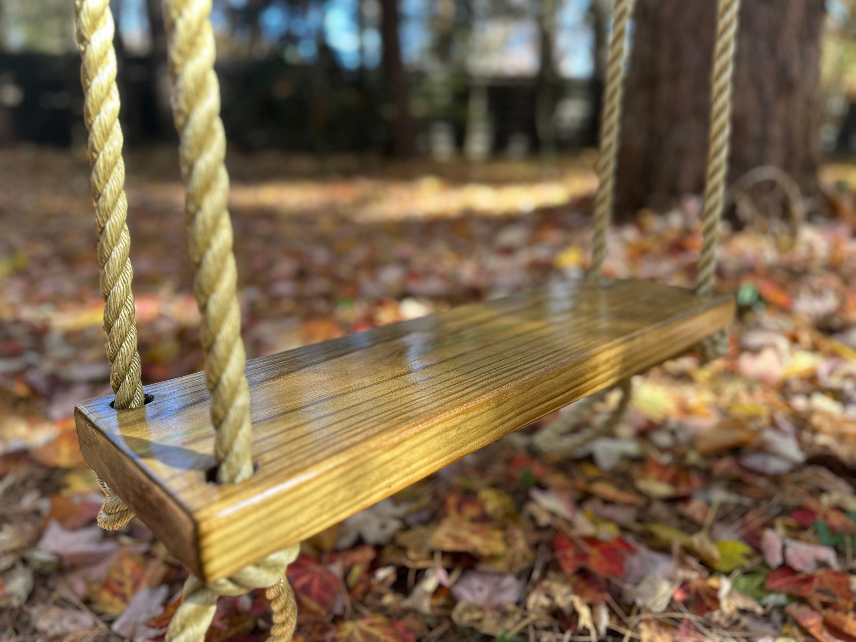 Hand-loved Wood Tree Swing | Kids Swing | Adult Swing | Porch Swing ...