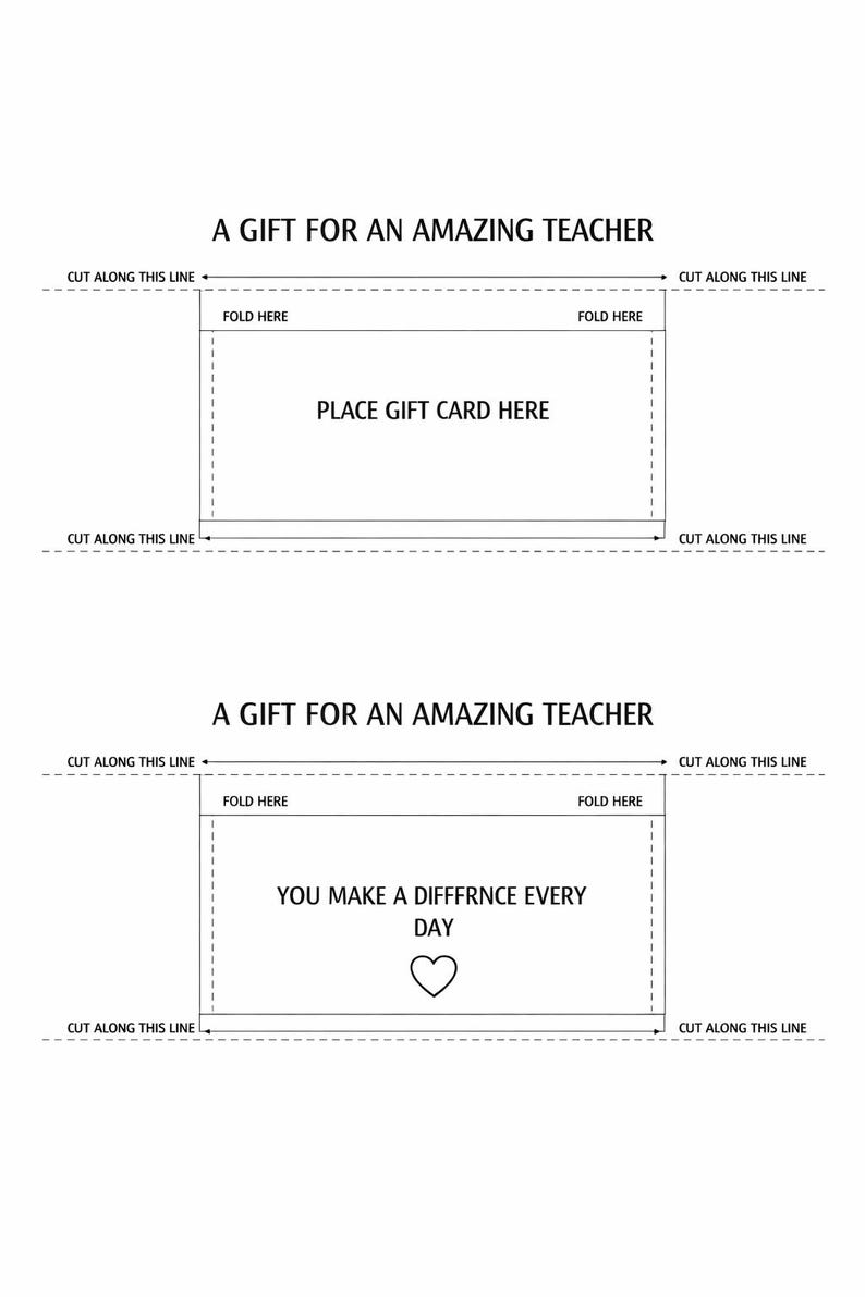 Printable Teacher Gift Tags • Minimalist Black White Appreciation ...