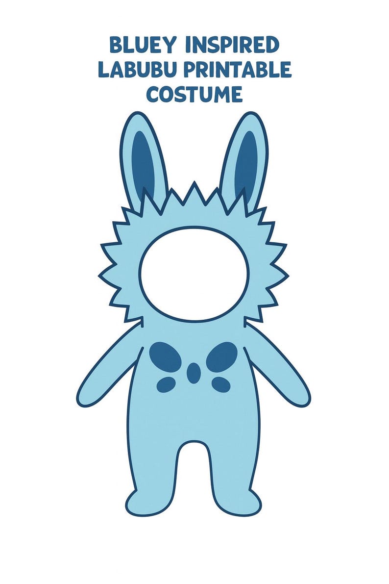 Blue Heeler Inspired Labubu Printable - Etsy
