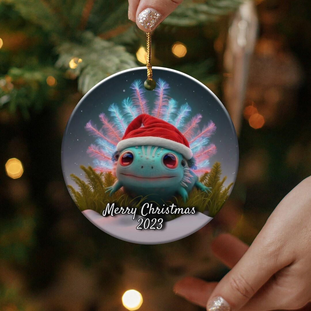 Cute Axolotl Ornament, Axolotl Christmas Ornament, Axolotl Gifts ...