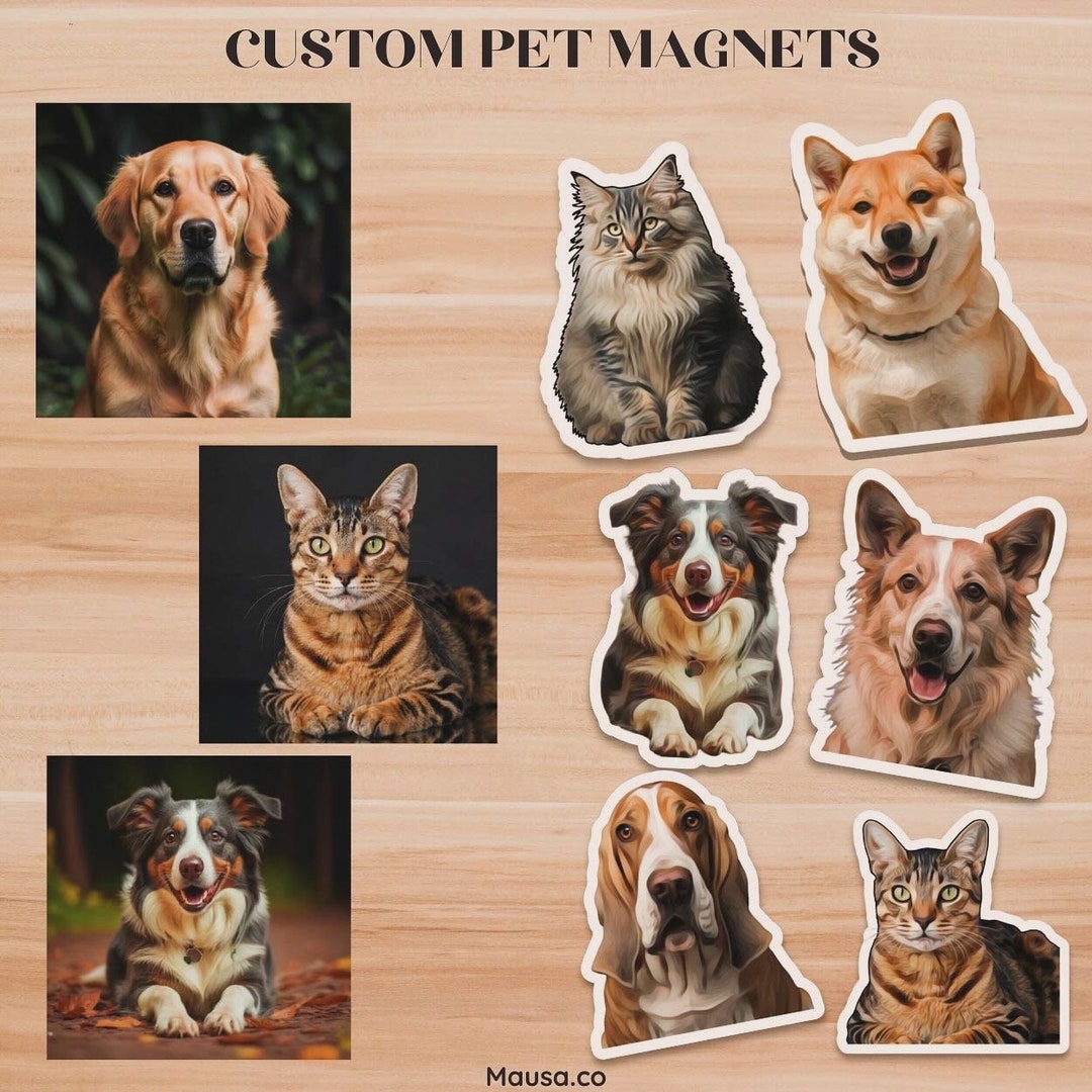 Personalized Pet Magnet, Cat Magnet, Dog Magnet, Pet Lover Gift, Cat ...