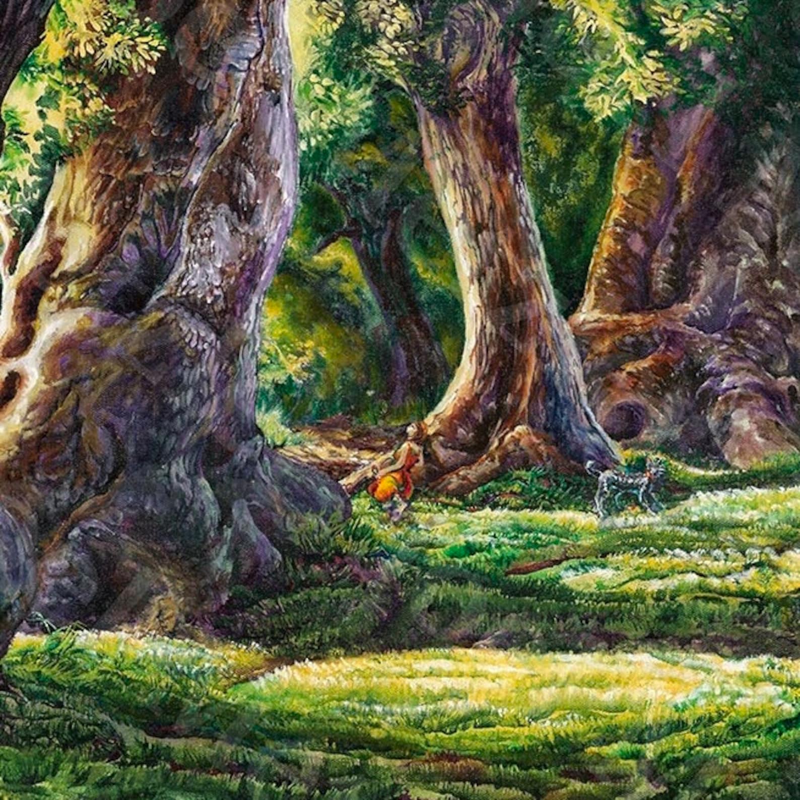 An Original Acrylic and Oil Line of Trees Painting | Beautiful Nature ...