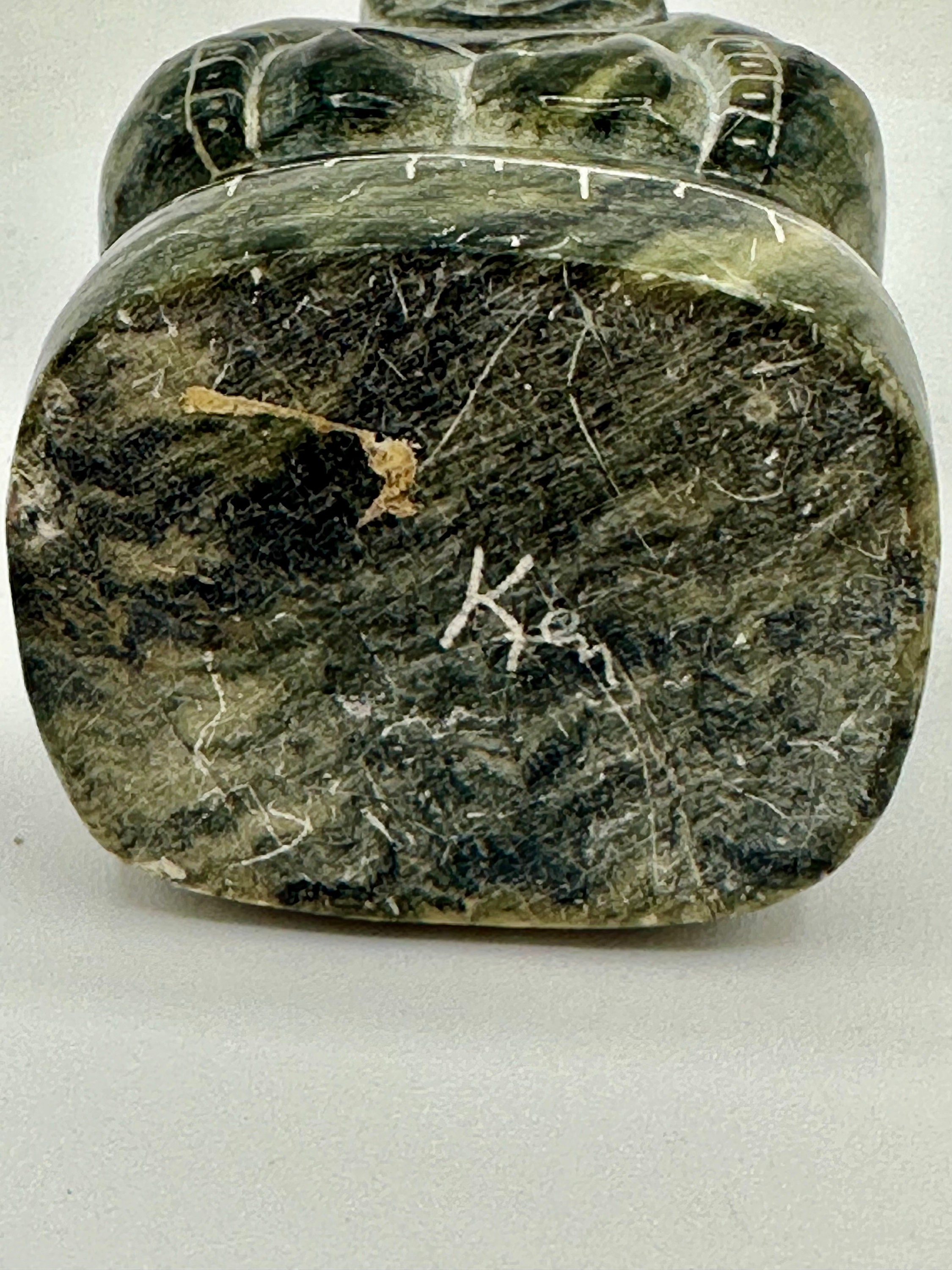 Inuit Stone Carved Eskimo Figurine. - Etsy