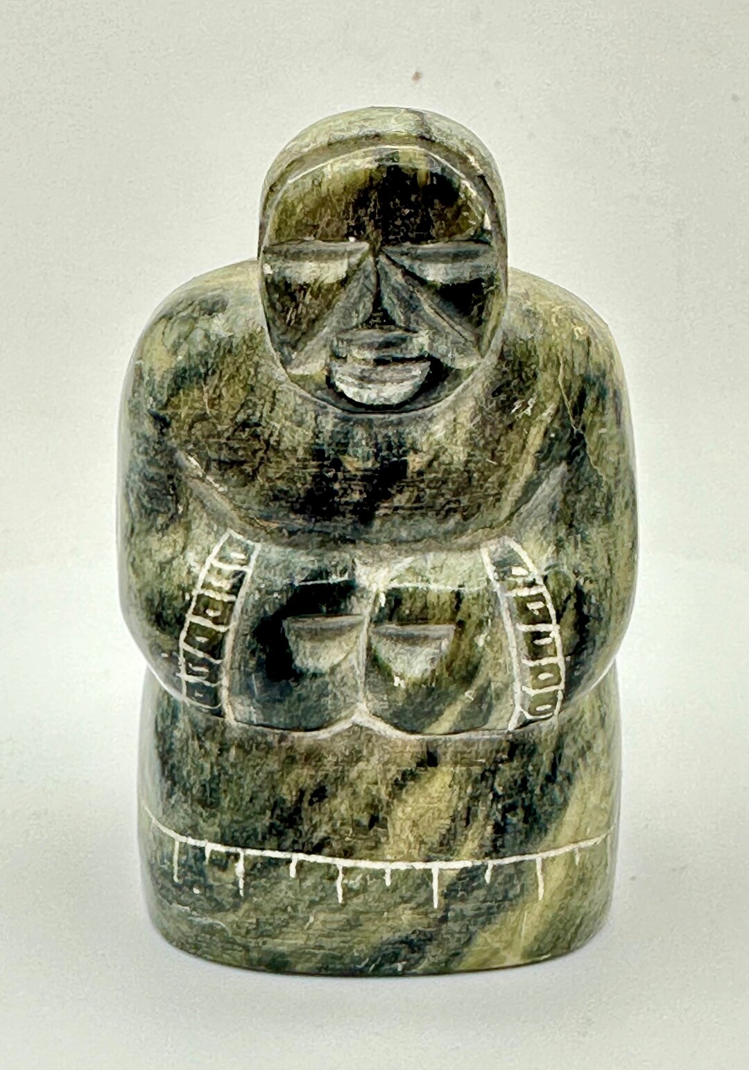 Inuit Stone Carved Eskimo Figurine. - Etsy
