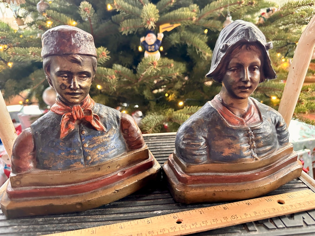 Armor Bronze Dutch Boy and Girl Bookends - Etsy