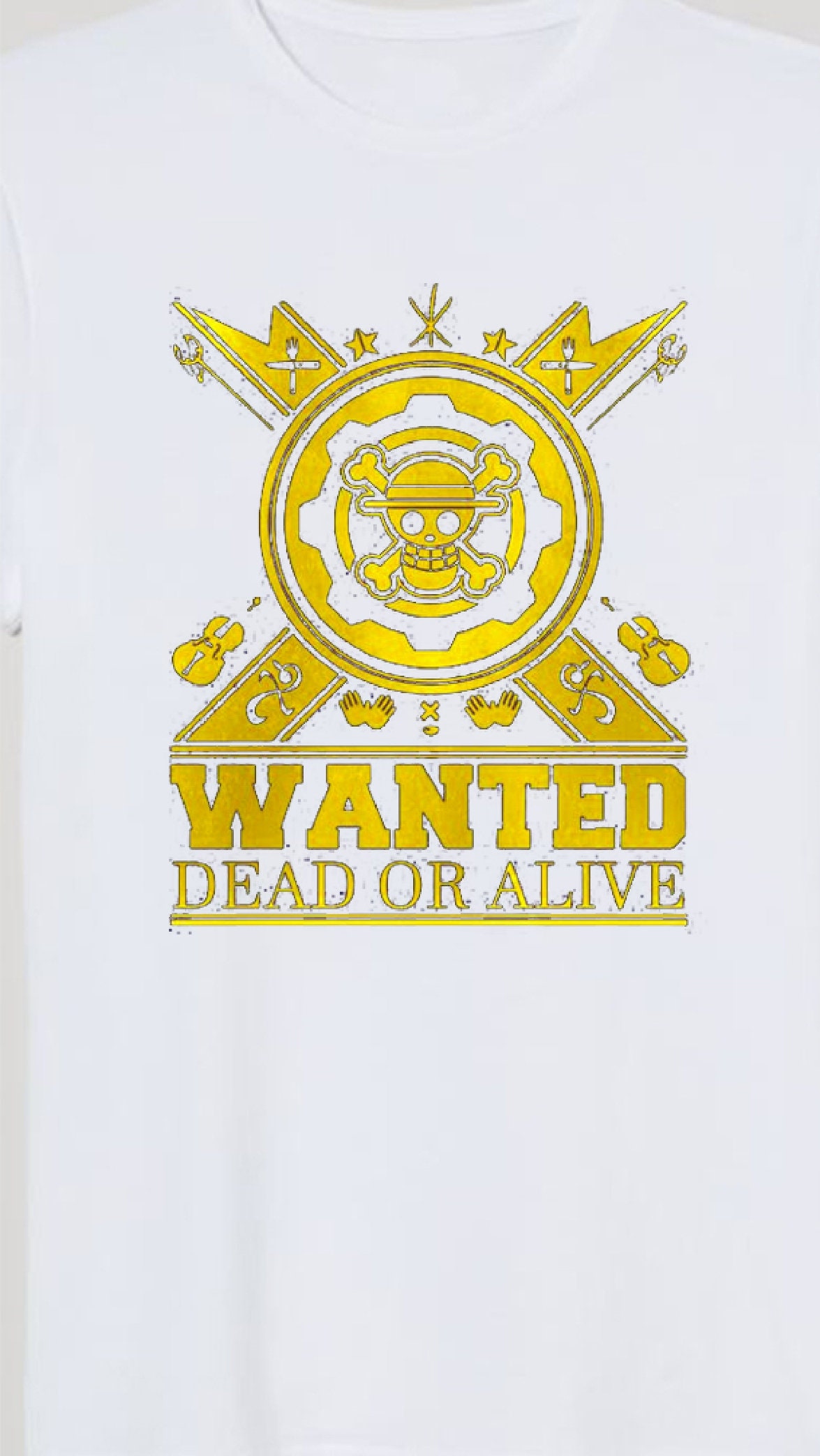 One Piece T-shirt Printed Design Black&white 100% Cotton - Etsy