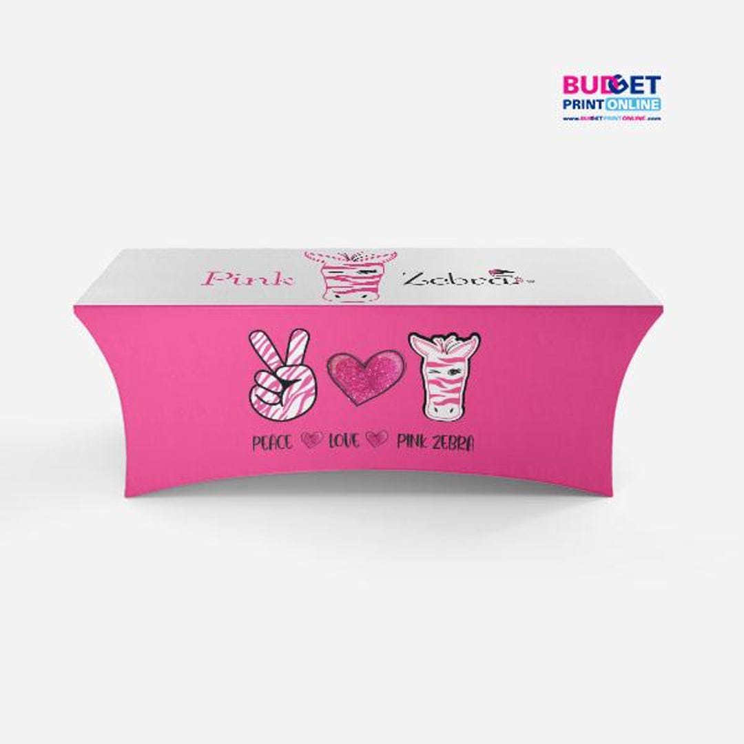 Pink Zebra Table Stretchable Cover | High Quality - Etsy