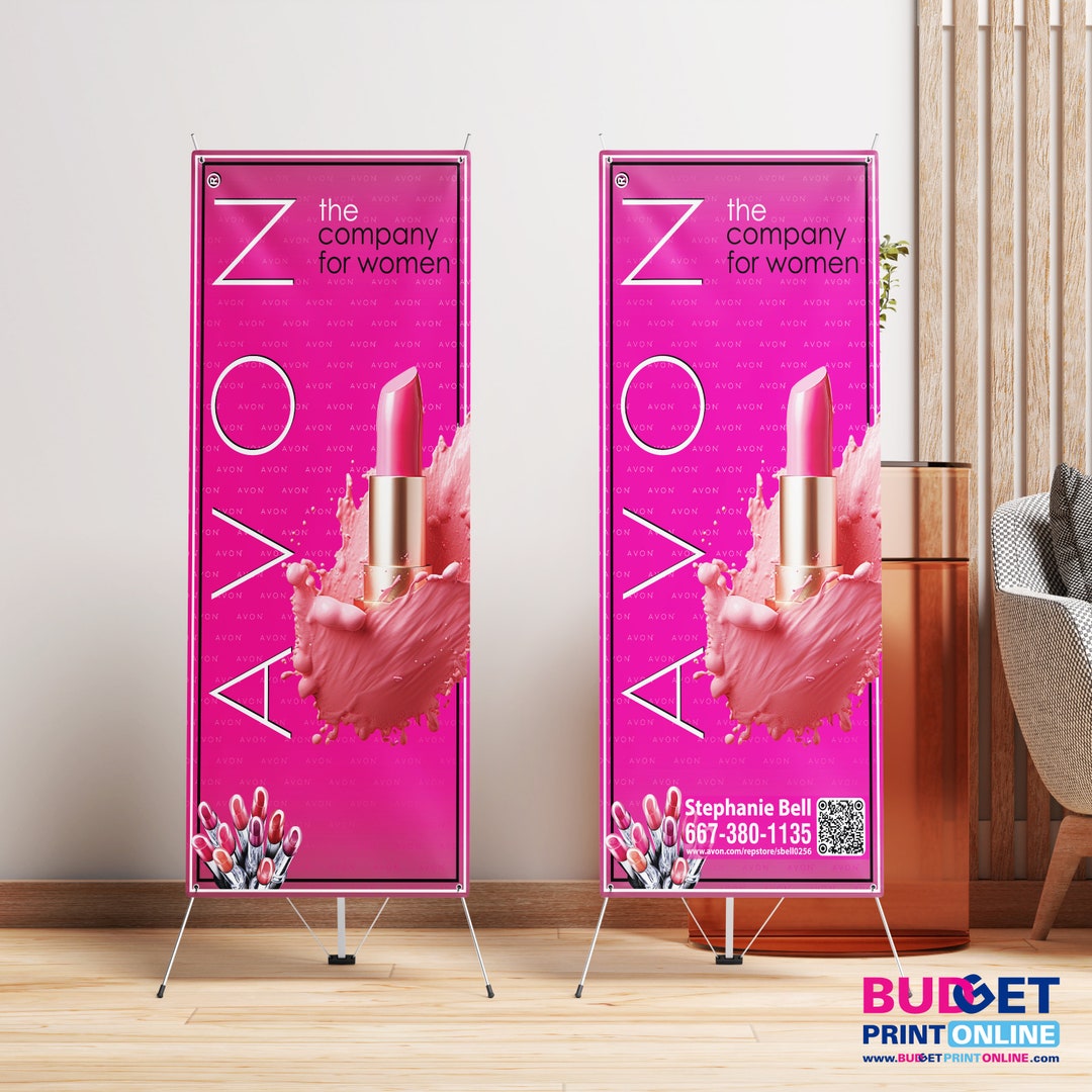 Avon Vertical Banner With X-stand: Personalized or Generic (32"x71") - Etsy