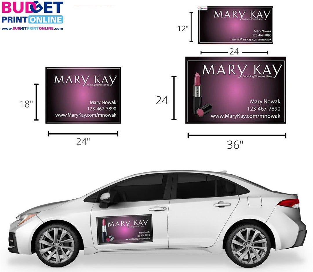 Customizable Mary Kay Car Magnet: Purple Style C (24"w X 12"h) - Etsy